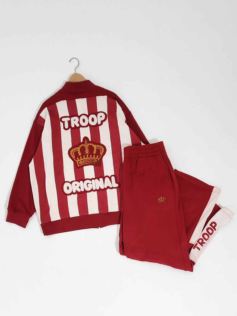 Vintage 2000's Troop Originals Red/White Striped Tracksuit Set Sz. 2XL ...