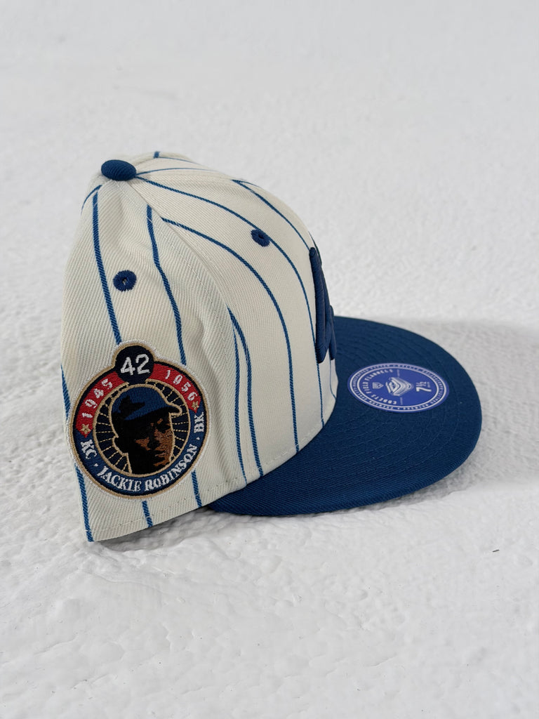 Ebbets Field "42" Jackie Robinson Pin Stripe Fitted Hat Sz. 7 1/2 (NWT ...